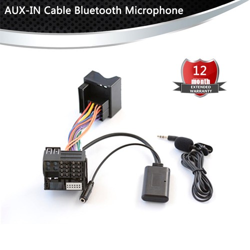 Bluetooth Microphone Cable AUX IN Audio Radio Stereo Adapter For ...