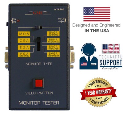 GME MT830A Portable Video Pattern Generator Monitor Tester 1-Yr USA ...