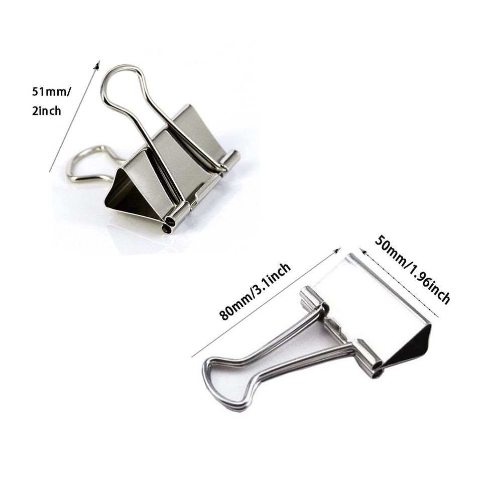 Extra Large Binder Clips 2 Inch (40 Pack), Big Paper Clamps for Office ...