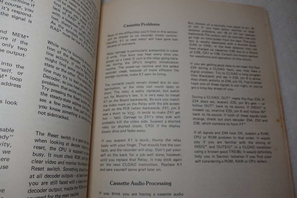 Radio Shack TRS-80 Micro Computer Technical Reference Handbook 1978 Publication | eBay