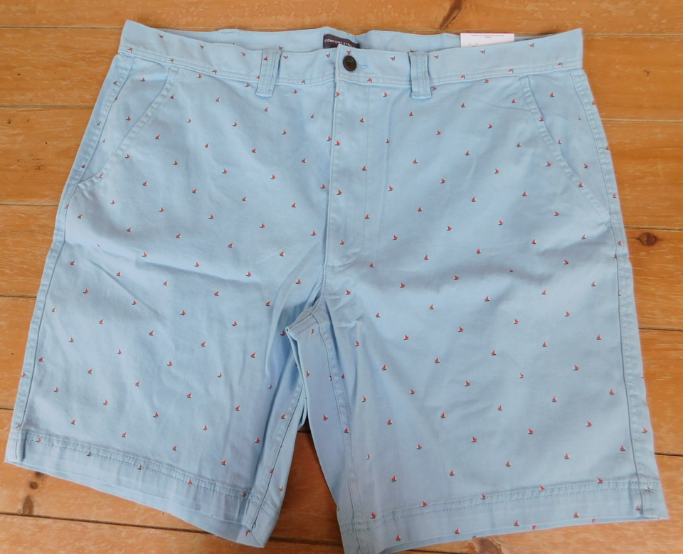 St John’s Bay Men’s Size 44 Blue Cerulean Sailboat Shorts Comfort ...