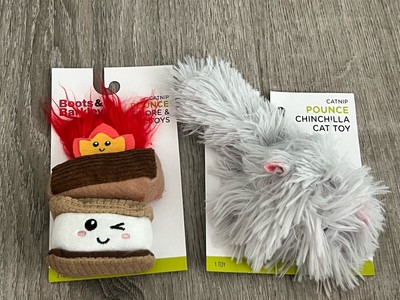 Boots and & Barkley Catnip Pounce Cat Toy Small Chinchilla, S’more ...