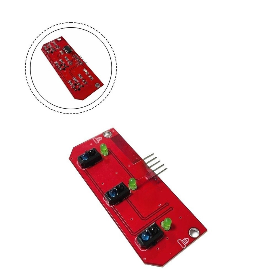 3 Way Tracking Line Follower Module Adjustable Sensitivity 5V Operating ...
