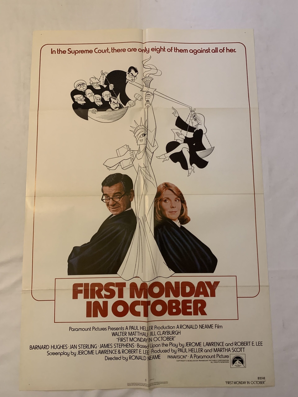First Monday In October, 1981 Vintage original one sheet movie poster ...