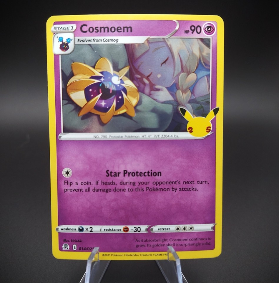 Solgaleo Lunala Cosmoem Cosmog Celebrations Legendary Rare Holo Pokemon ...