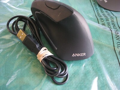 Anker Ergonomic Optical USB Wired Vertical Mouse A7851 Black - FREE ...
