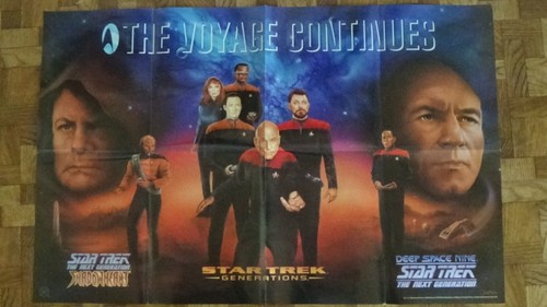 STAR TREK GENERATIONS, TNG & DEEP SPACE NINE POSTER ~ Gorgeous!. | eBay