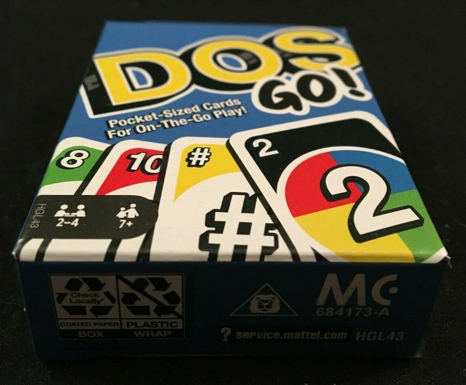 DOS Go! - Mini Card Game Travel Version - Pocket Sized Cards For On The ...