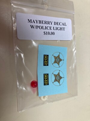 SMH Resins Mayberry squad car w/police light decal 1/24 1/25 | eBay