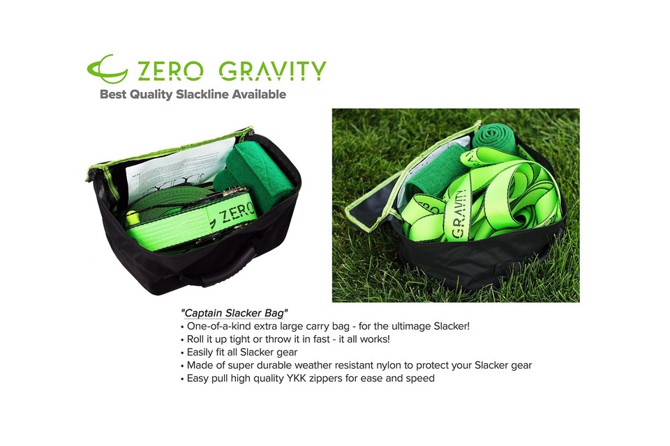 Slackline Kit with Industry Leading Carry/Storage Bag, Upgraded Ratchet ...