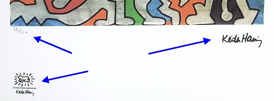 Keith Haring 1958-1990 Street Pop Art Limited Ed 58/150 Lithography ...