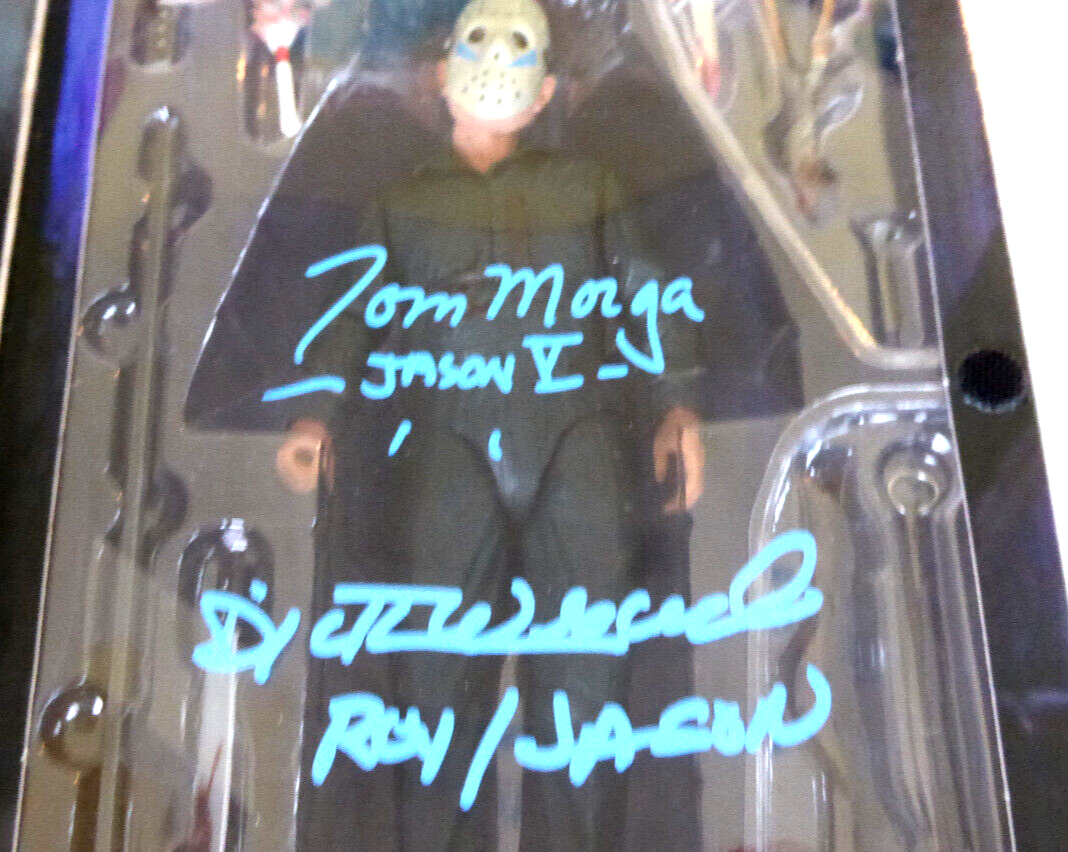 Tom Morga, Dick Wieand Signed Friday the 13th NECA Figure, Jason, Roy ...