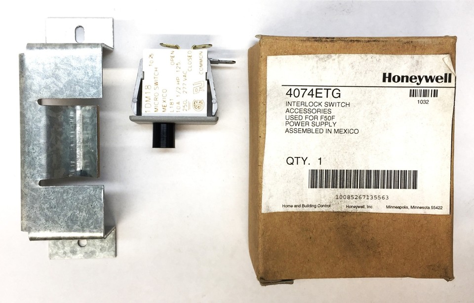 Honeywell Interlock Switch w/Bracket for F50F Power Supply 4074ETG NOS ...
