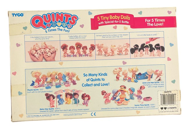Tyco Quints Quintuplets 5 Tiny Baby Doll Set Vintage Toy 80s 90s for ...