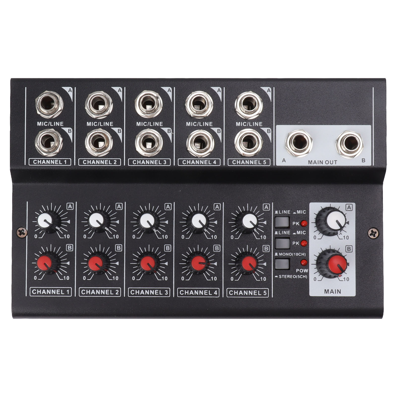 MIX5210 Sound Mixer Digital Mixer 10 Channel Compact Studio Mixer ...