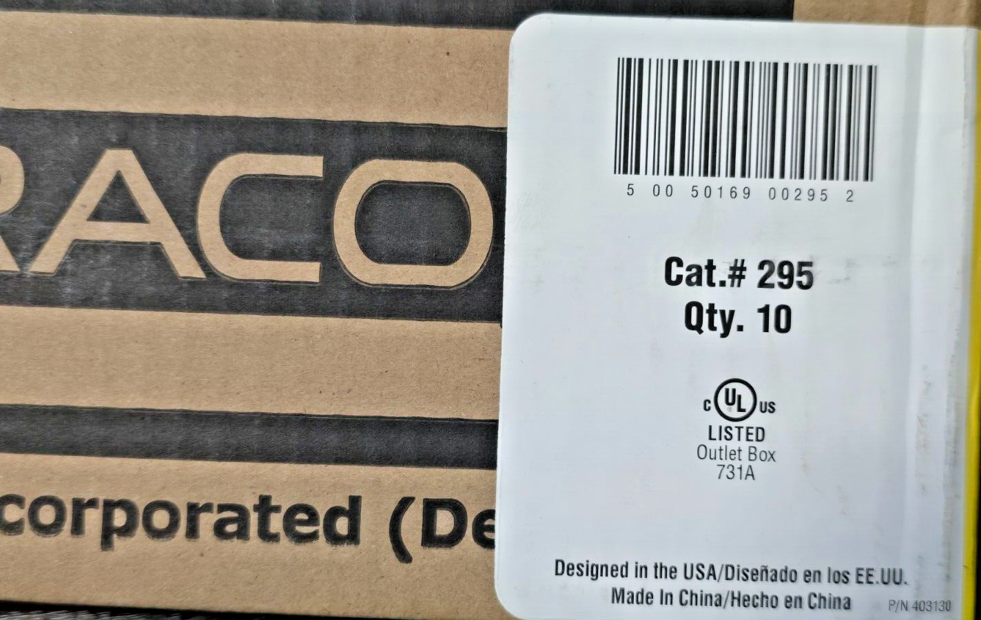 10 Pcs Hubbell Raco 295 Round 4" x 1/2" Deep Metal Ceiling Fan Support ...