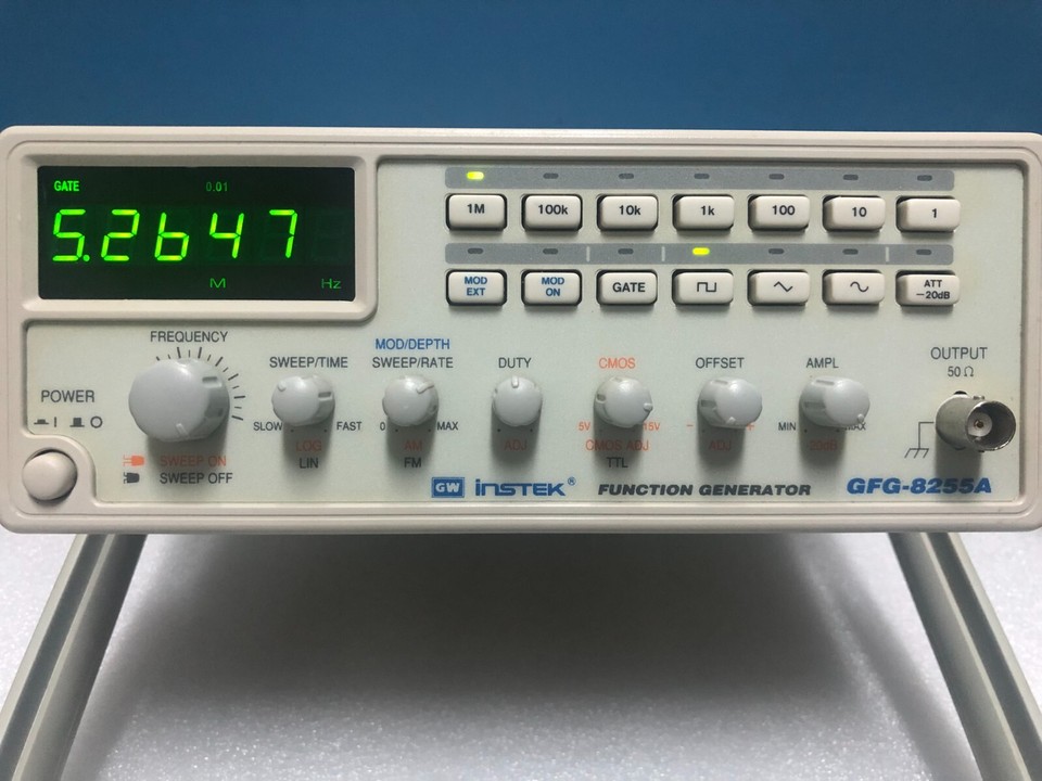 GW Instek GFG-8255A 5MHz Function Generator with Ext. Counter, Sweep, AM/FM | eBay