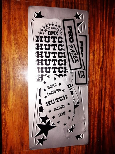 HUTCH Sticker-Set DECAL KIT Copy may be ? blk-white on Silver look ...