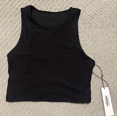 HYLETE Solana Cropped Workout Tank Top Women Size Small, Black NWT | eBay