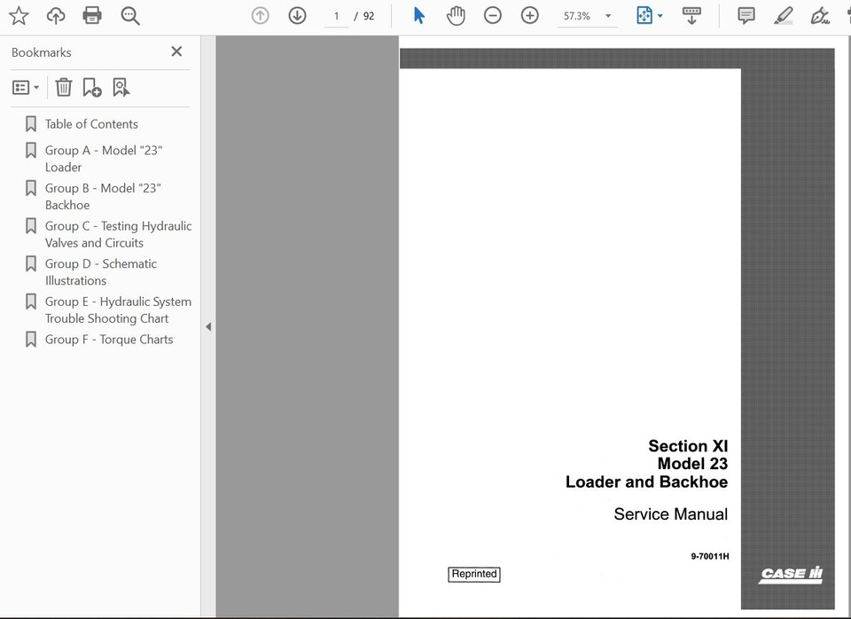 CASE MODEL 23 LOADER BACKHOE MANUAL SERVICE REPAIR SHOP PDF USB | eBay