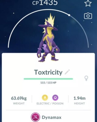 Trade Dynamax Toxtricity Amped Form Pokemon | eBay