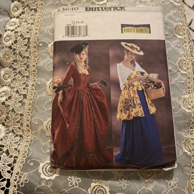 Dress Costumes Marie Antoinette My Fair Lady Butterick Pattern 3640 ...