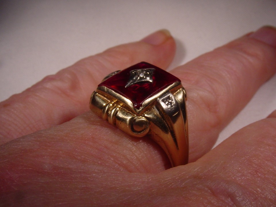 Vintage Men BPOE Elks Ring Solid 10K yellow gold size 10 | eBay