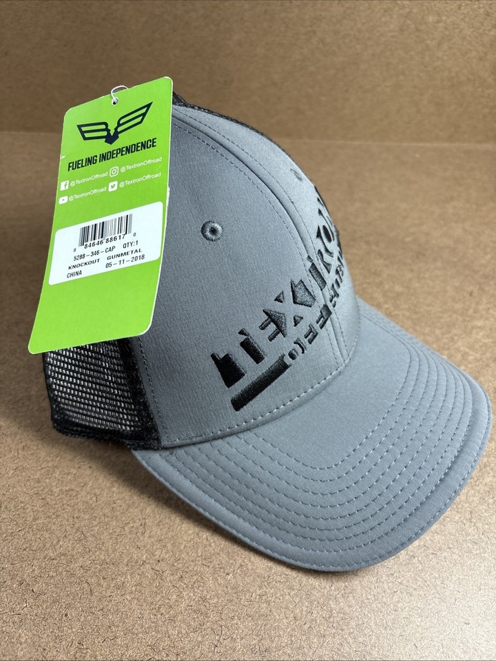 Grey Textron Cap Knockout Gunmetal Trucker Hat Snap Back BRAND NEW | eBay
