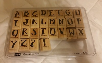 Stampin Up Alphabet Fun Stamp Set Upper Letters Mounted | eBay
