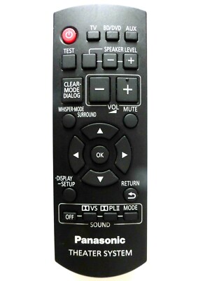 PANASONIC THEATER SYSTEM REMOTE CONTROL N2QAYB000527 for SCHTX500EBK | eBay