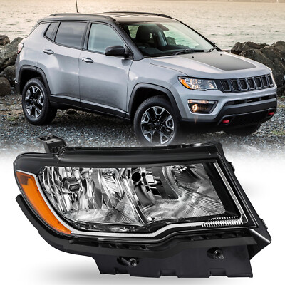 For 2017-2021 Jeep Compass Halogen Headlight OE Style Lamp Right ...