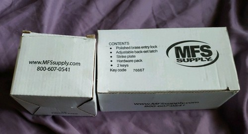 Door Knob Dead Bolt-Polished Brass Entry Lock Set MFS Supply J-8 NIP ...