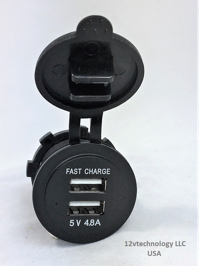 New Waterproof Dual USB Fast Charger 4.8 Amp Hella BMW Powerlet Plug ...