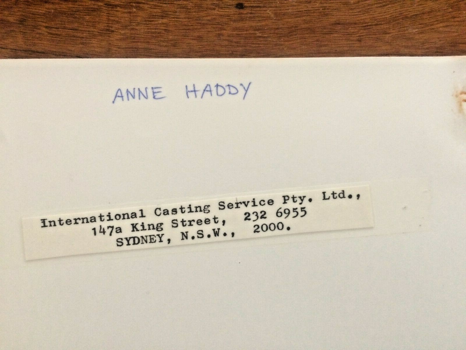 Anne Haddy Australian Actress Casting Agent Photo With Resume | eBay