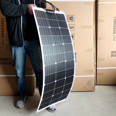 200W Watt Flexible Solar Panel 12V Mono Home RV Rooftop Camping Off ...