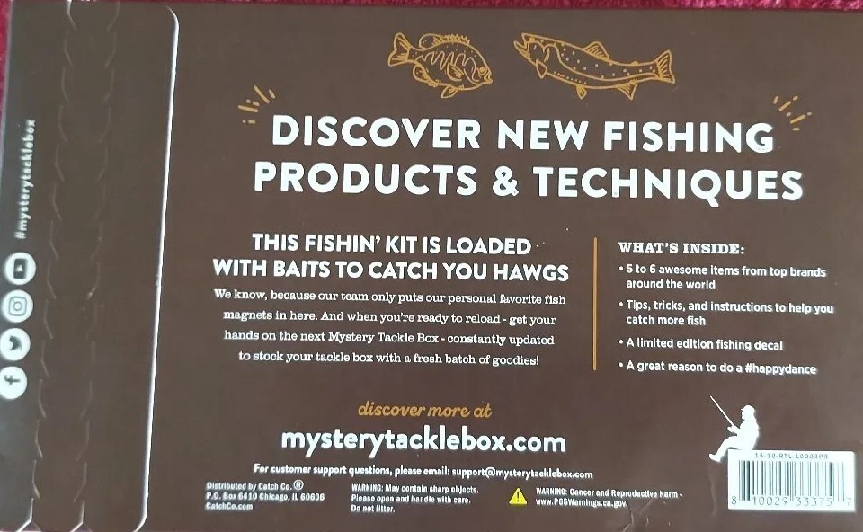 The Catch Co. Mystery Tackle Box~Panfish & Trout Fishing Kit~Box #305 ...