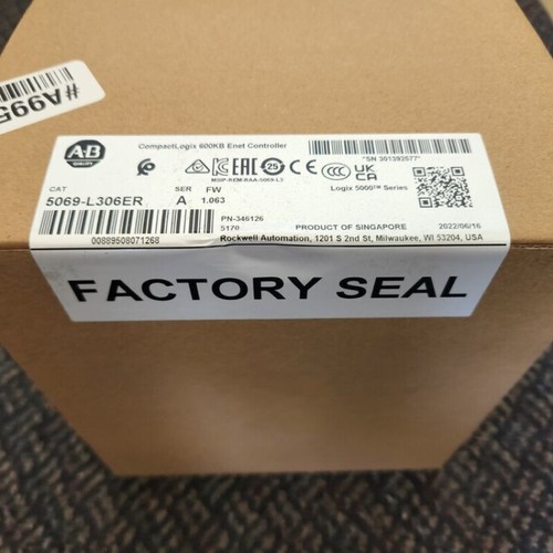 New Allen-Bradley CompactLogix 5380 Controller 5069-L306ER Factory ...