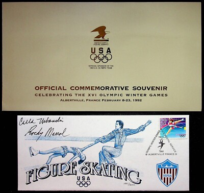 USA Figure Skating 1992 France Olympics Signed Cover Calla Urbanski ...