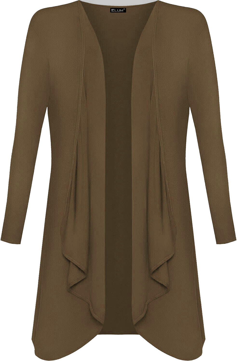 LADIES LONG SLEEVE WATERFALL WOMANS CARDIGAN TOP DUSTER COAT JACKET UK ...