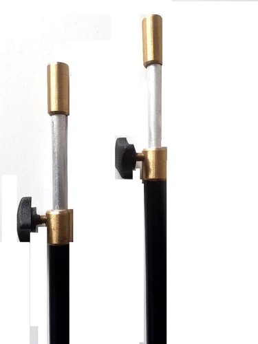 2 Extra Long Bank Sticks / Rod Rests 110 - 210 cm Std Thread. Barbel ...