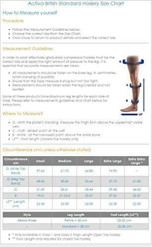 ActiLymph Class 1 Below Knee Closed Toe Compression Stockings 18-21mmHg ...