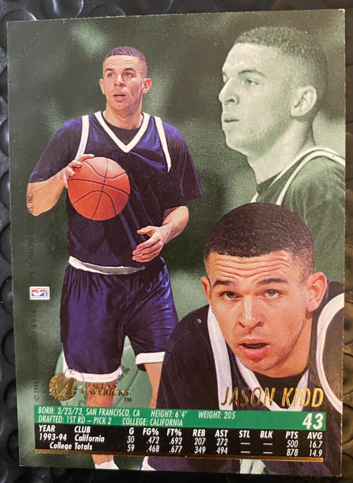 94-95 Fleer Ultra Jason Kidd Rookie Card | eBay