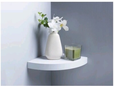 Lokken Floating Corner Shelf Shelves Space Storage Wall Mount Holder ...