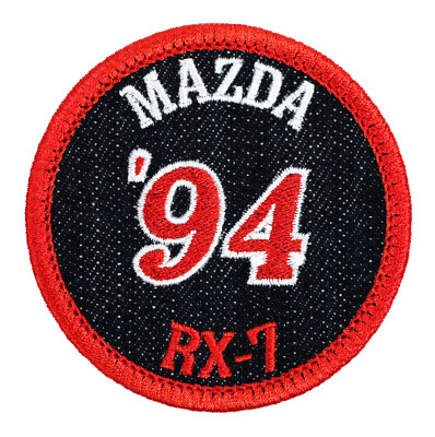 1994 Mazda RX-7 Embroidered Patch Black/Red Iron-On Sew-On Hat Jacket ...