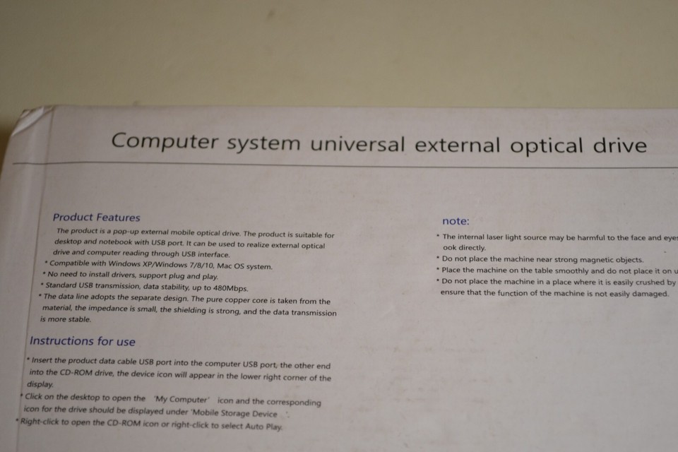 Ultra Thin Optical Drive XD013 External ODD & HDD Device CD RW/DVD r/RW ...