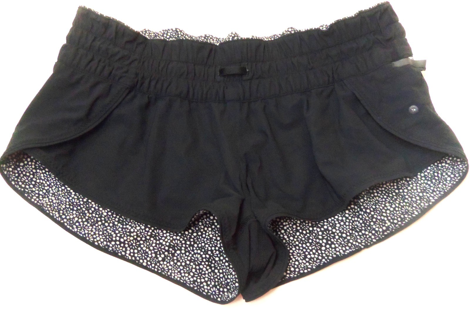 Lululemon Surf Shorts ll Freckle Flower Black 2" Inseam Reversible Size ...
