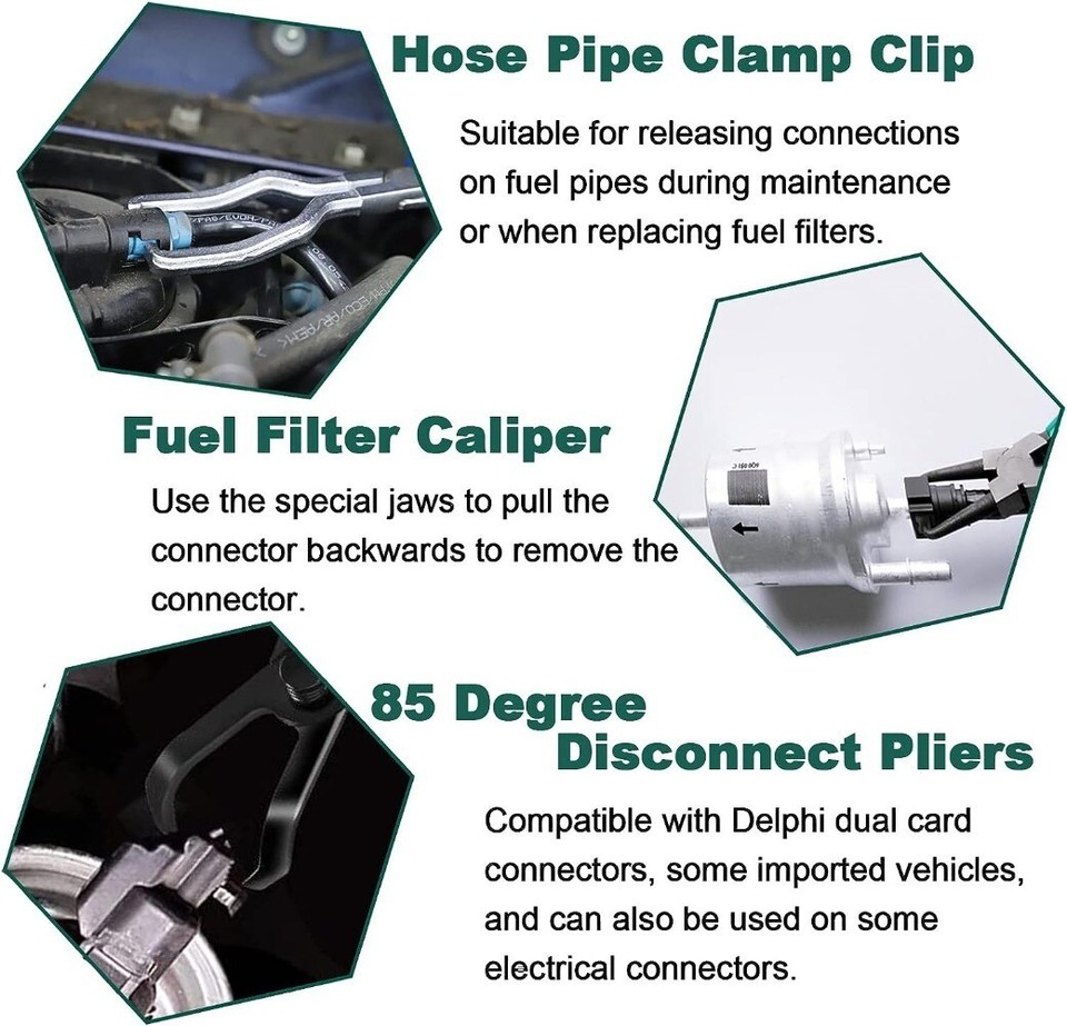 Car Fuel Filter Plier Petrol Clip Pipe Hose Release Disconnect Removal ...