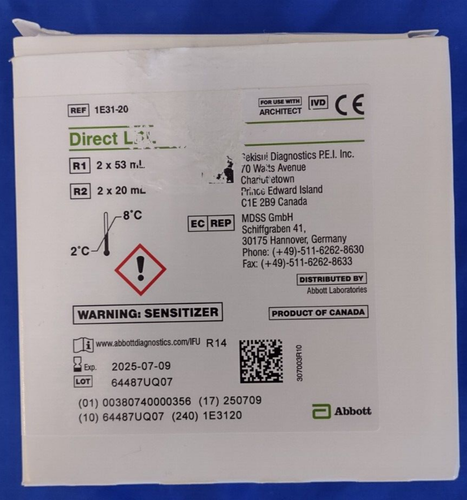 Abbott Architect Series Direct LDL Reagent (450 Tests/Kit) REF: 1E31-20 ...