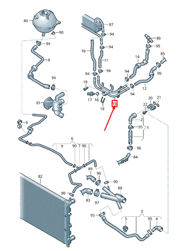 New AUDI A1 MK1 Engine Coolant Pipe 6R0121070N | eBay