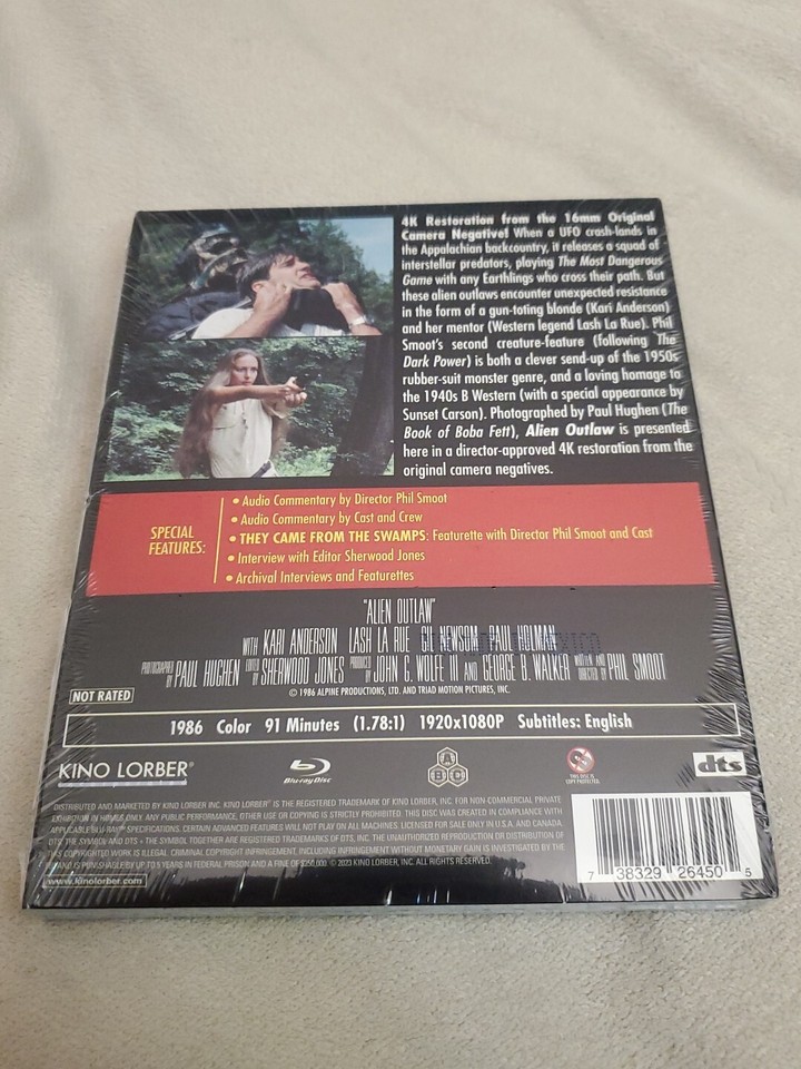 Alien Outlaw (Blu-ray) Kino Lorber + Slipcover - Brand New! | eBay